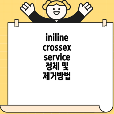 iniline crossex service 정체 및 제거방법